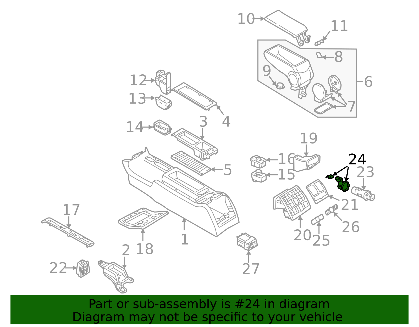 8D0-919-343 - Lighter Housing 1998-2010 Audi | Audi OEM Parts