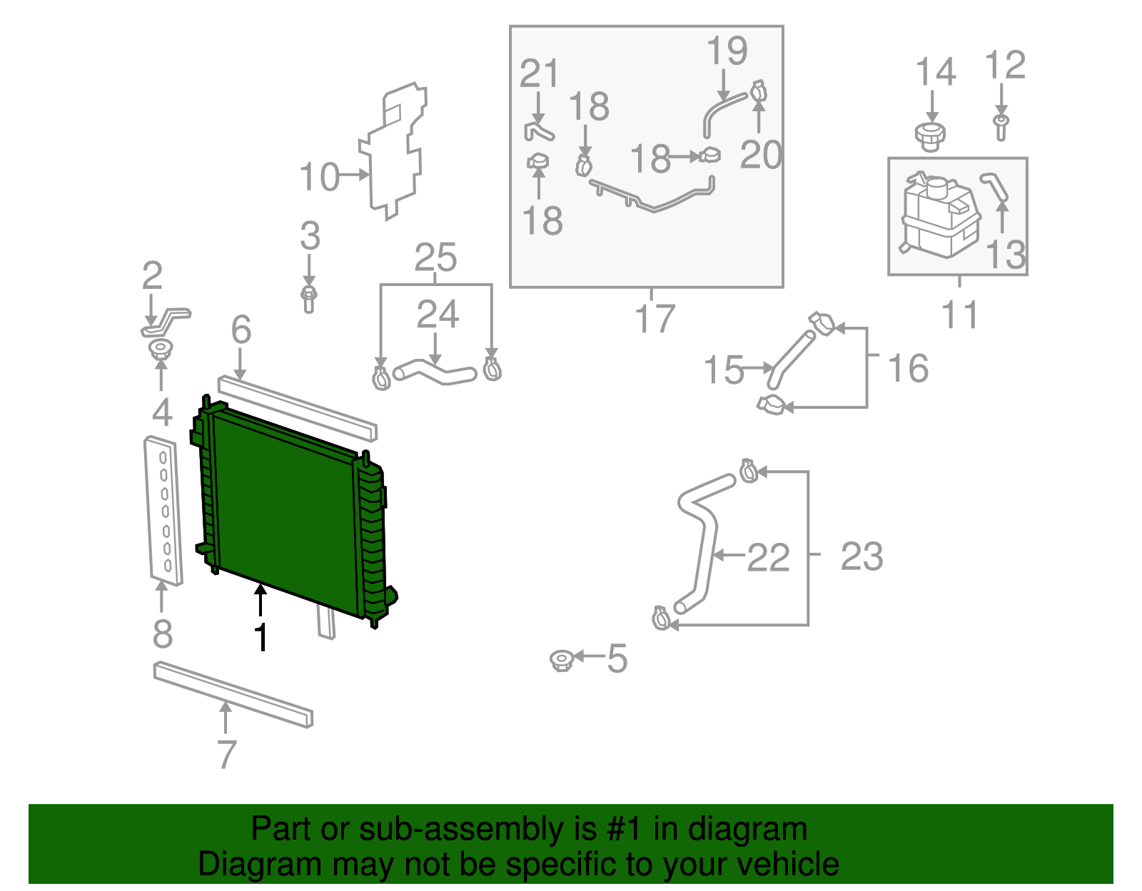 20777042 - Radiator 2007-2015 GM | Chevrolet Parts Direct