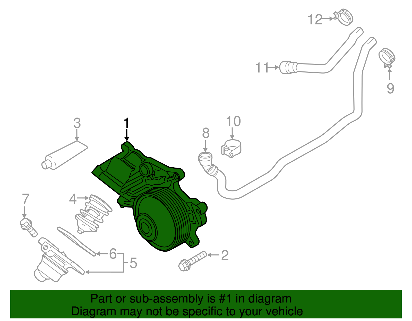 11518516204 - 2014-2018 BMW Water Pump (11-51-8-516-204) | BMW of South ...