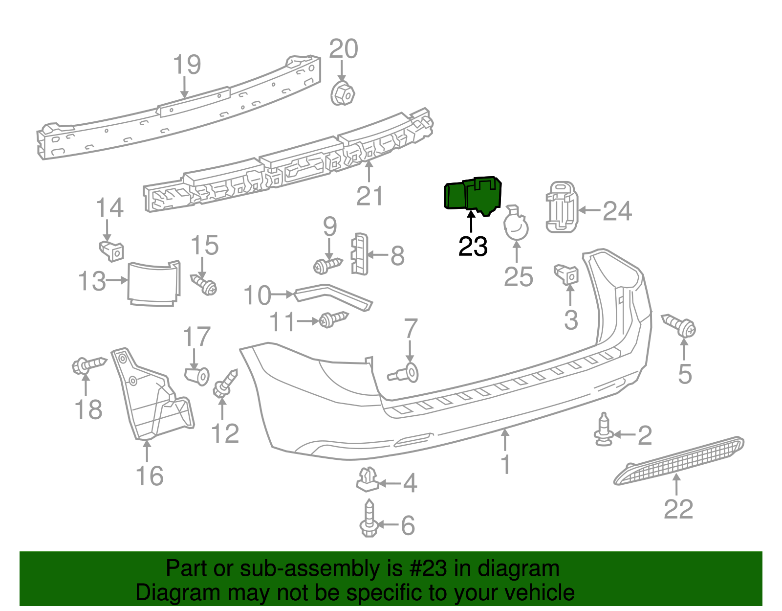 2011-2017 Toyota Sienna Park Sensor 89341-60030-A1 | Toyota Parts Express