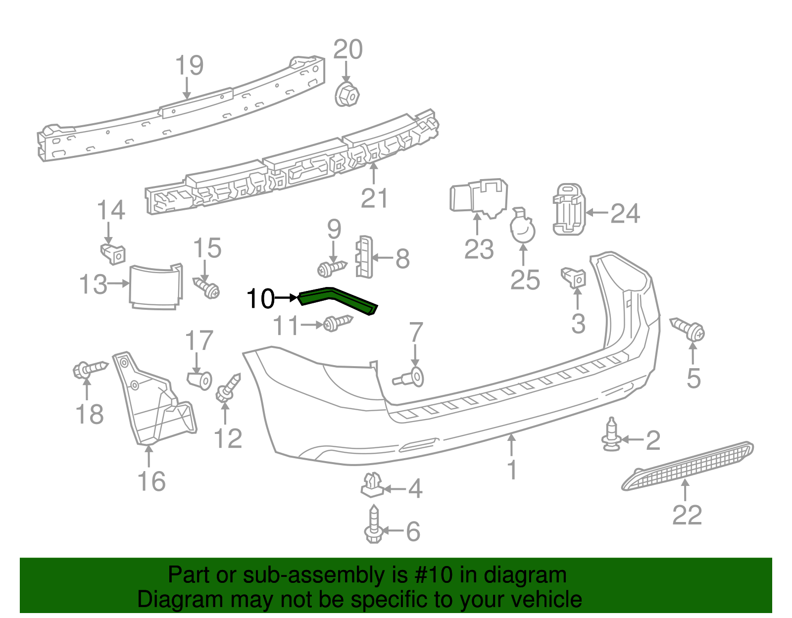 2011-2020 Toyota Sienna Side Retainer 52575-08010 | Toyota Parts Center