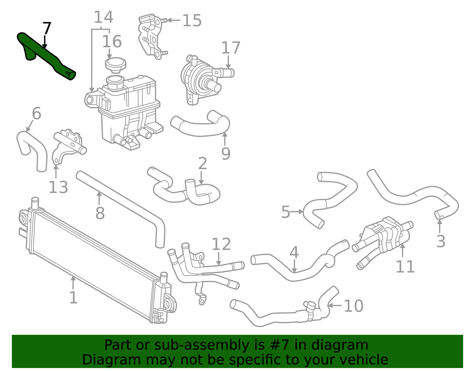 G9236-0C010 - Drive Motor Inverter Radiator Hose 2022-2026 Toyota ...