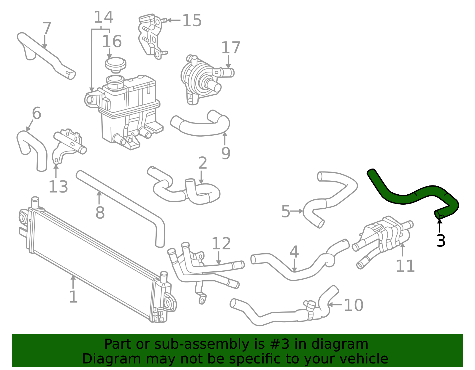 G9225-0C010 - Drive Motor Inverter Radiator Hose Toyota San Diego Parts