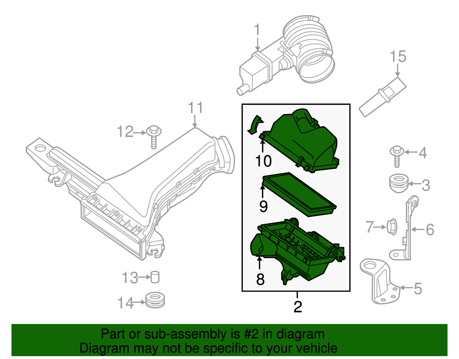 2013-2018 Nissan Altima Air Cleaner Assembly 16500-JA11A | Bill Kay ...