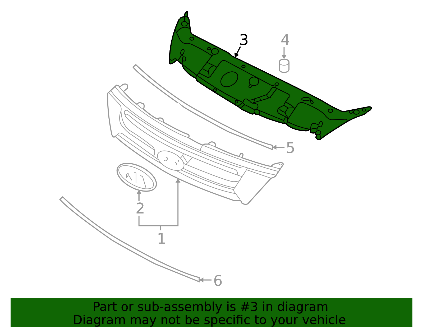 86361-4D000 - Upper Shield 2006-2014 Kia Sedona | Kia.Parts Store
