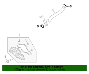 2007-2025 Ford Engine Coolant Pipe O-Ring 7T4Z-8527-A | OEM Parts Online