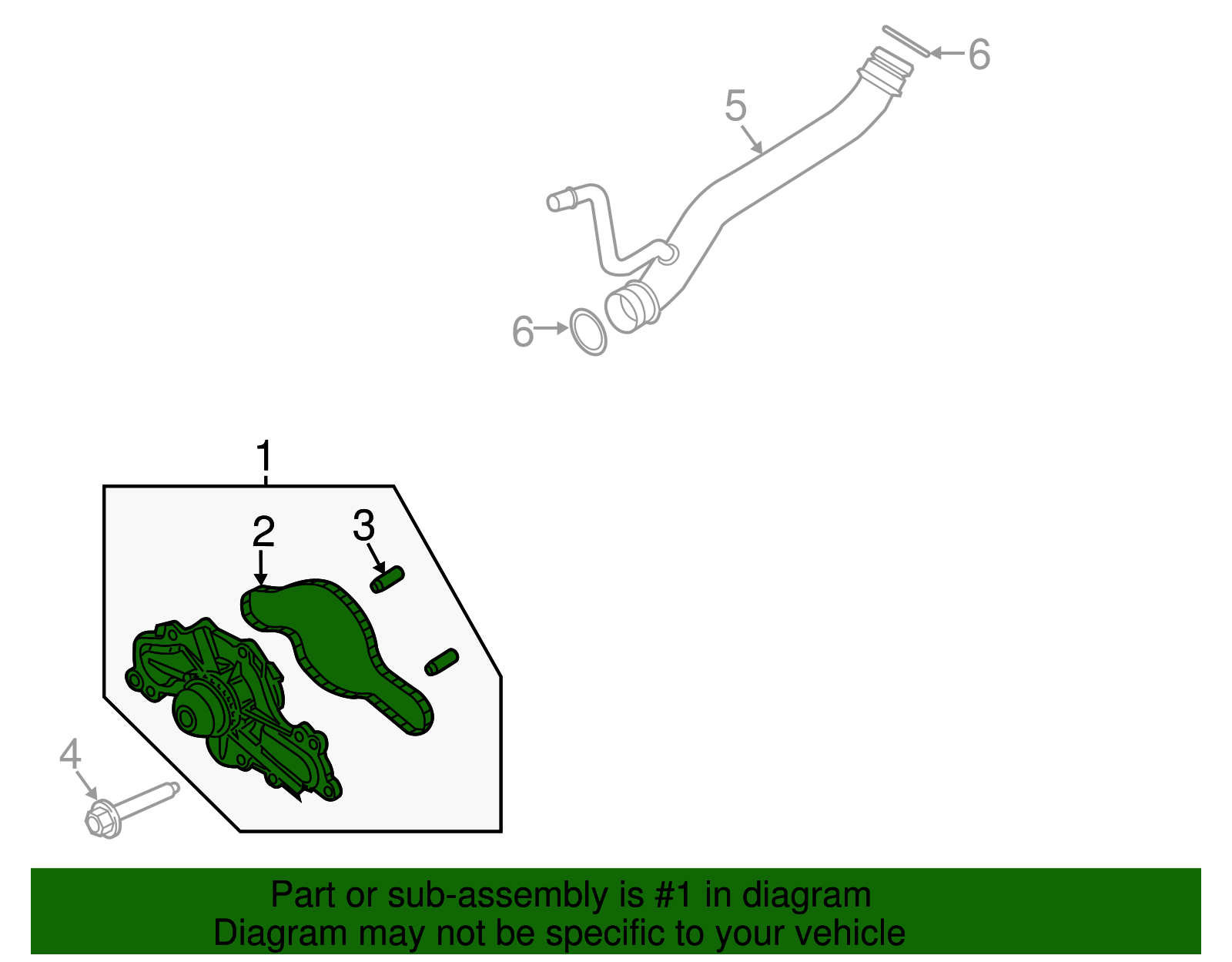 2010-2020 Ford Motorcraft™ Engine Water Pump pw657 | TascaParts.com