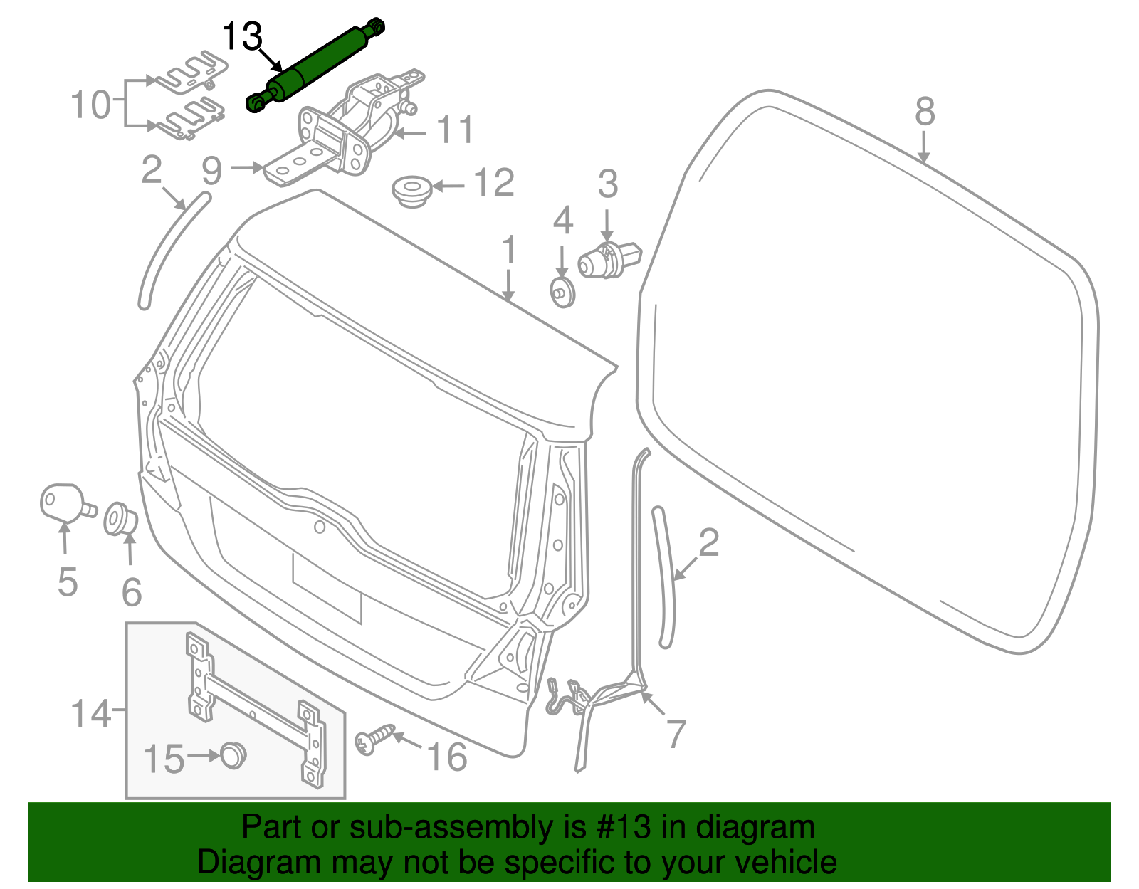 2008-2016 Volvo Support Cylinder 31217640 | OEM Parts Online