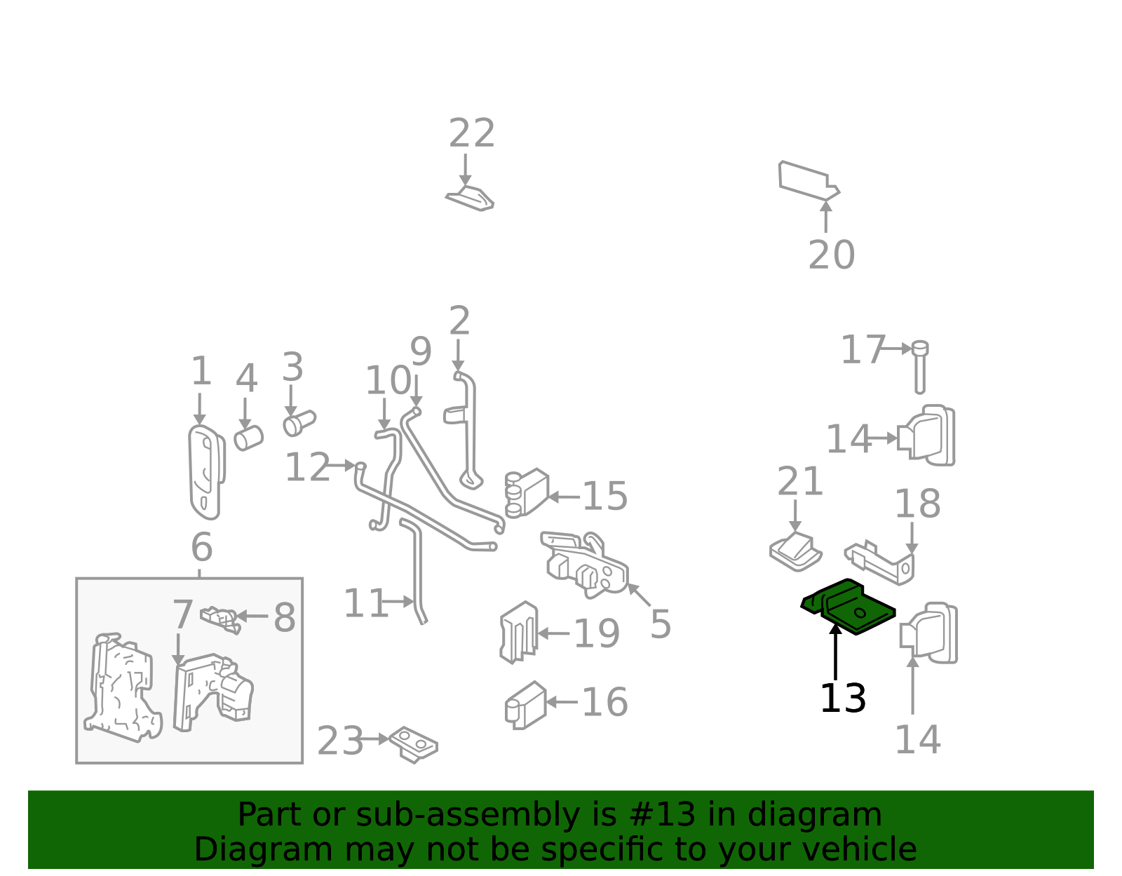 15741383 - High-Quality Door Lock Striker Plate for AutoNation Parts