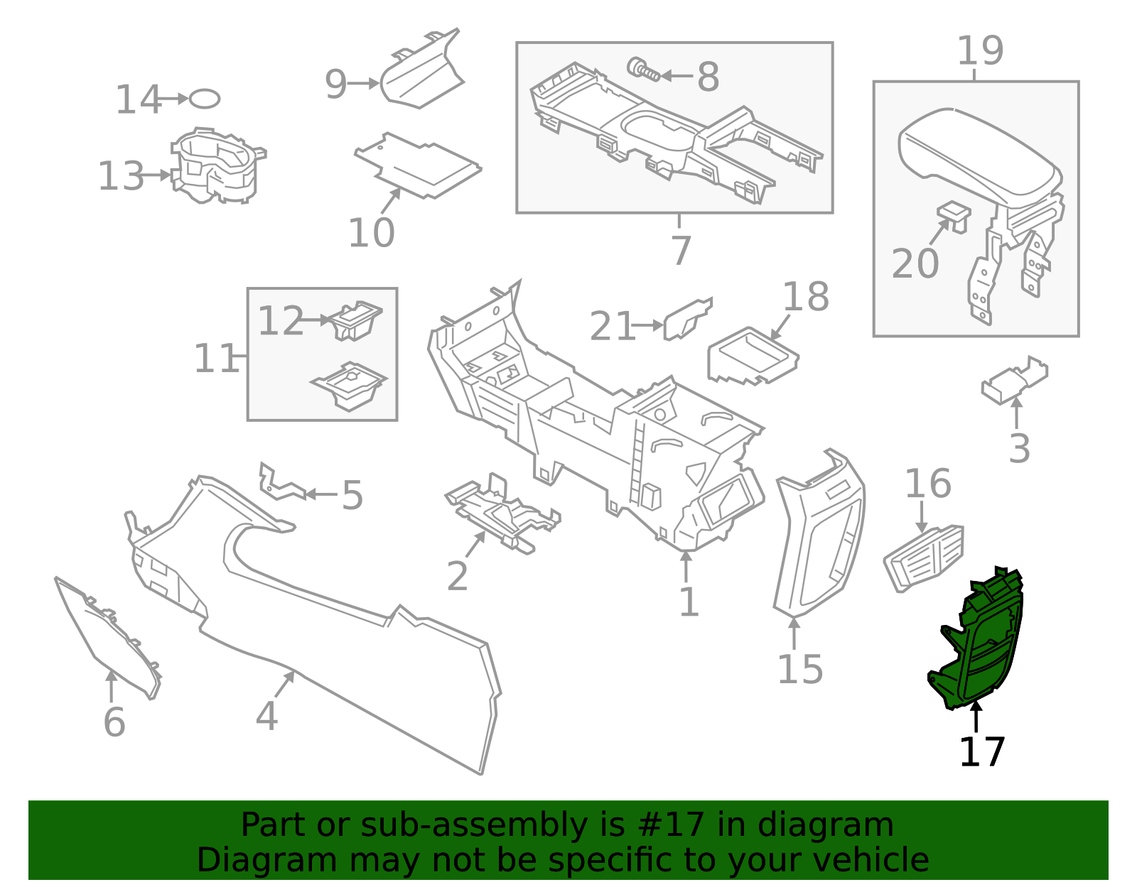 Genuine OEM Ford Part - Panel Assembly Console EJ7Z-78045E24-BG ...