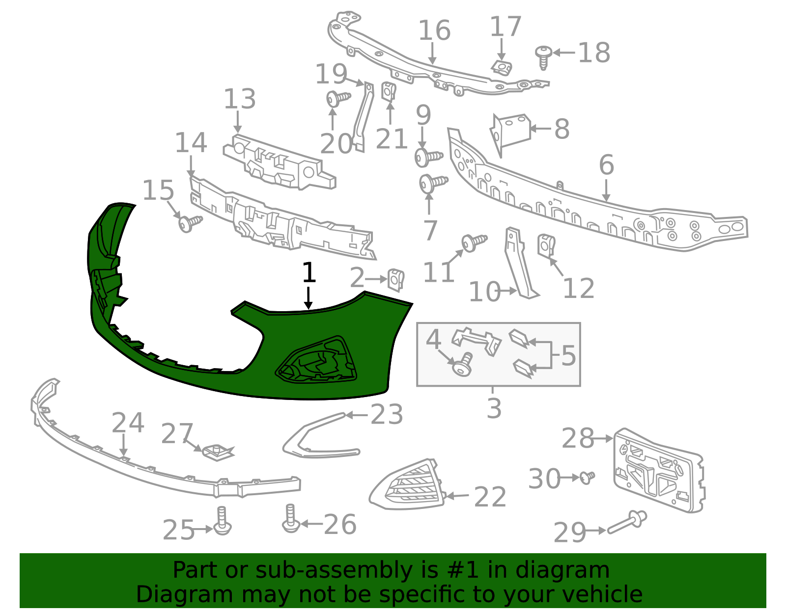 2019 Chevrolet Cruze GM 42679642 Primed Front Bumper Fascia | GM Outlet