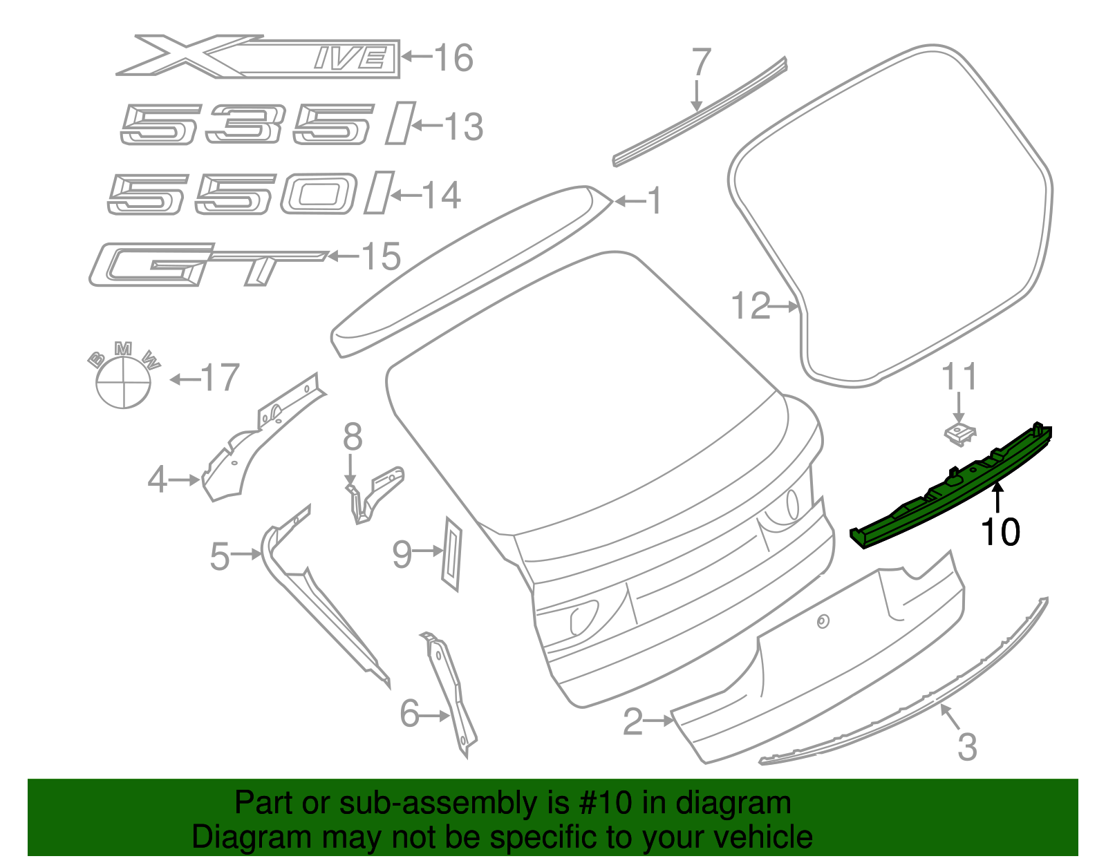 51137211221 - 2010-2013 BMW Grip (51-13-7-211-221) | BMW of South ...