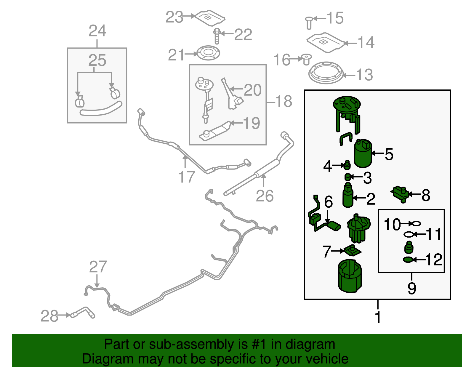 Genuine Fuel Pump Assembly for 2013-2016 Hyundai Genesis Coupe | Part ...