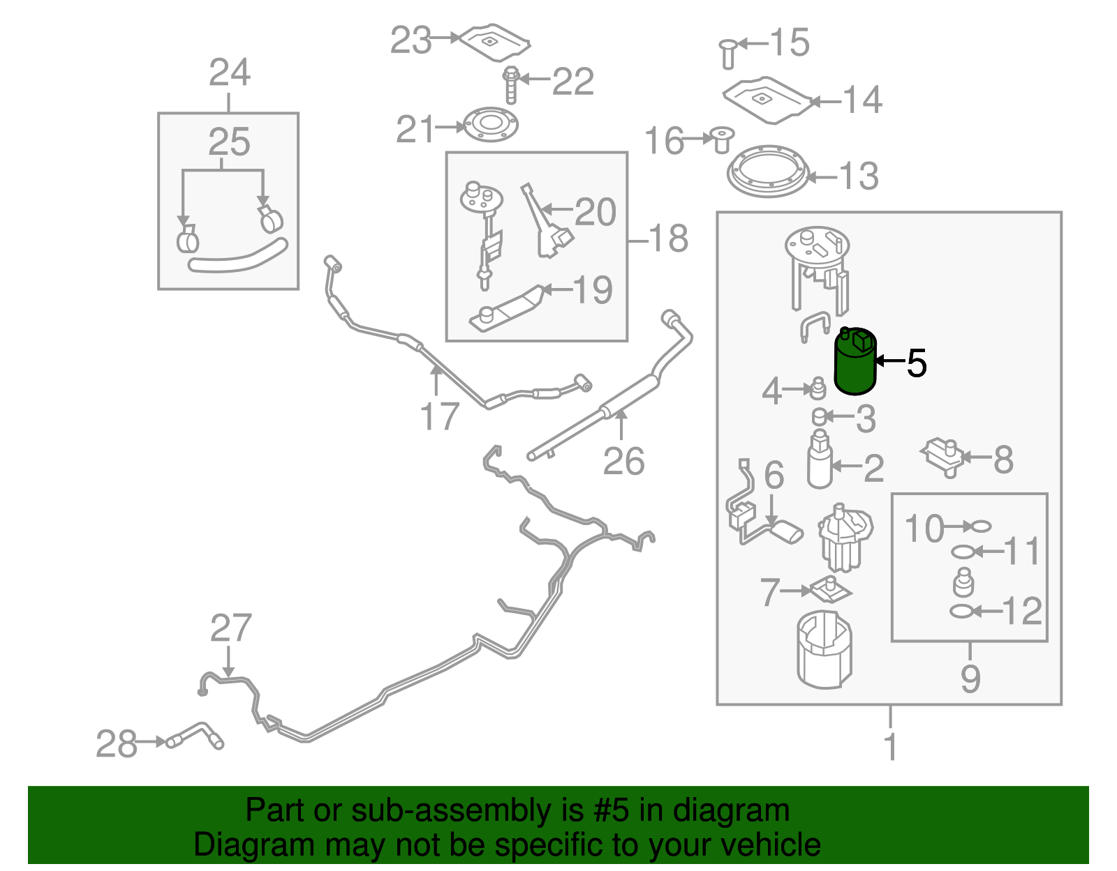 Hyundai - 31112-1R100 - Fuel Filter - 2011-2016 Hyundai | OEM Hyundai ...