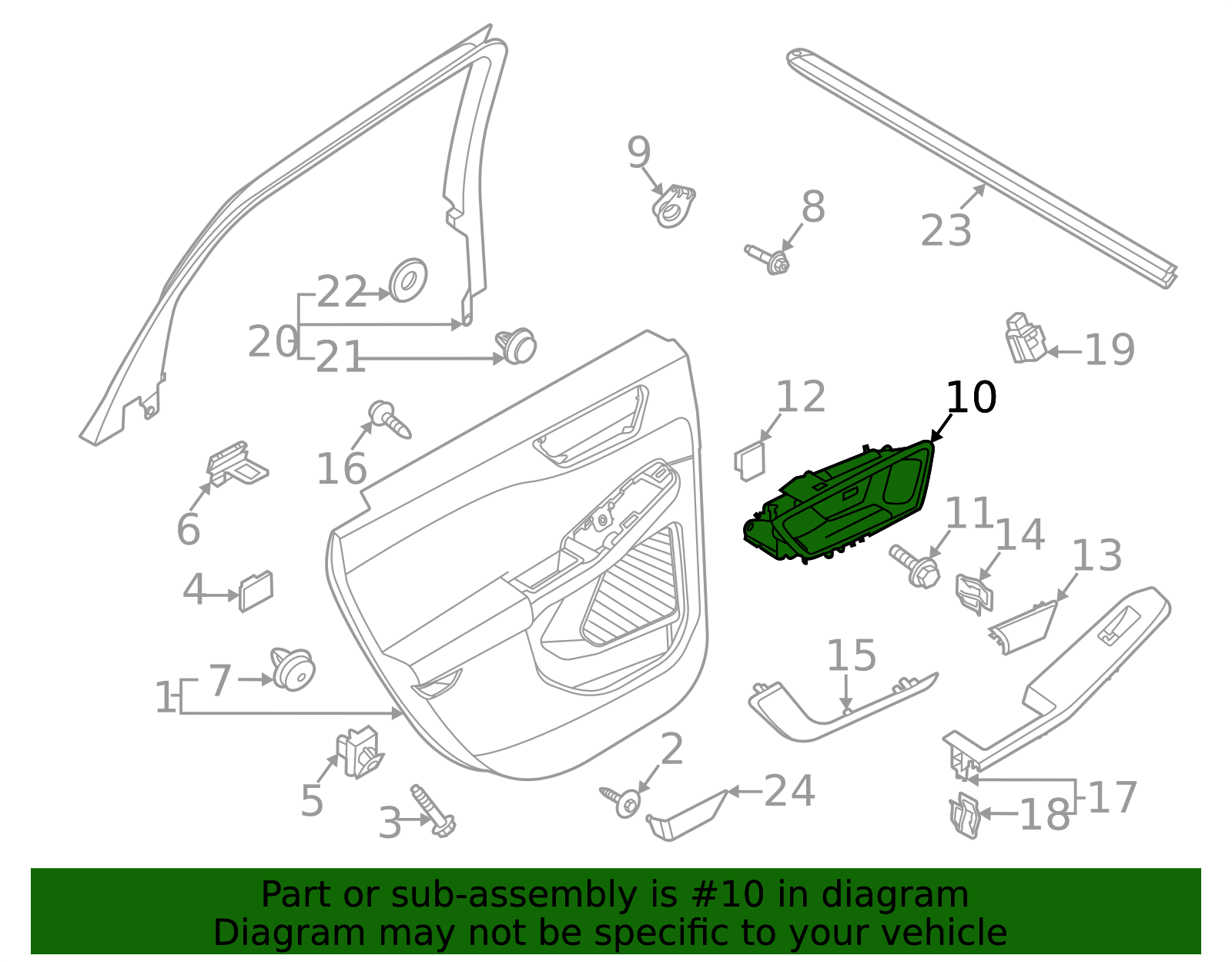 2020-2025 Ford Escape | Handle, Inside | LJ6Z-5822601-EB | Walls' Ford ...