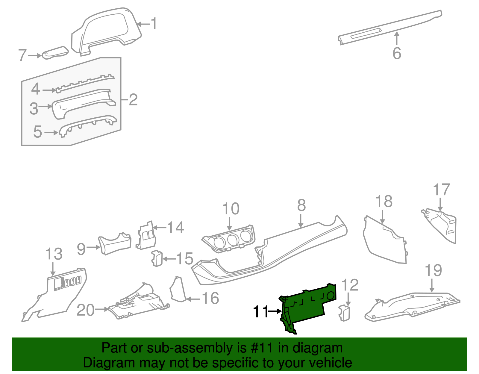 55433-42031-C0 - Toyota Switch Panel 2016-2018 Toyota RAV4 ...