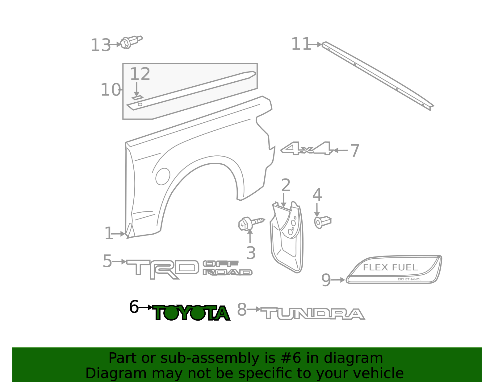75444-0C010 - Tailgate Emblem Longo Toyota Parts