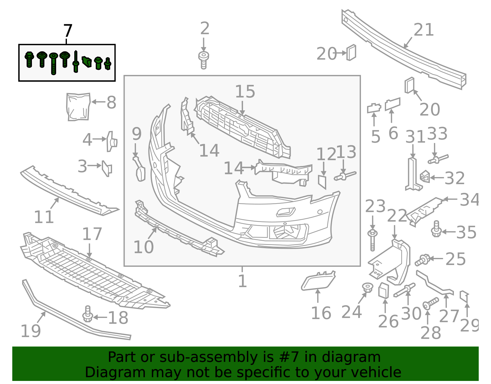 4G0-098-623-A - Bumper Cover Mount Kit 2016-2018 Audi | Audi OEM Parts Guy