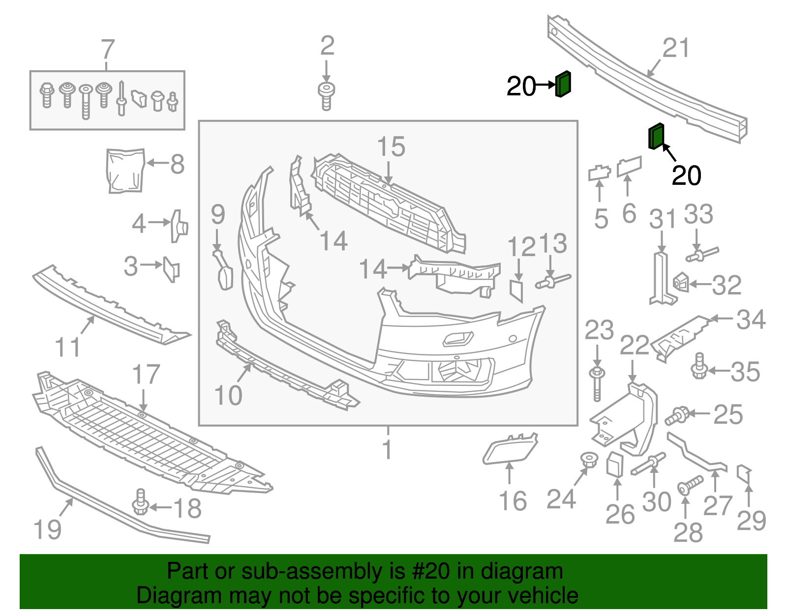 4G0-807-550-L - Energy Absorber 2016-2018 Audi | Audi OEM Parts Guy