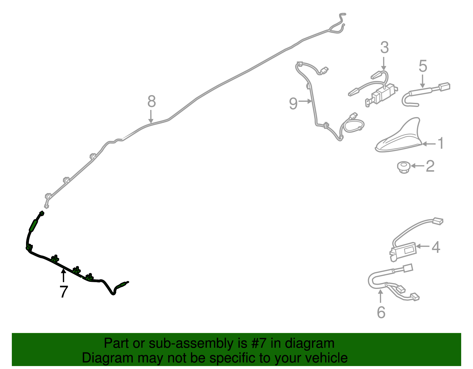 2018-2019 Kia Optima Antenna Cable 96220-A8100 | TascaParts.com