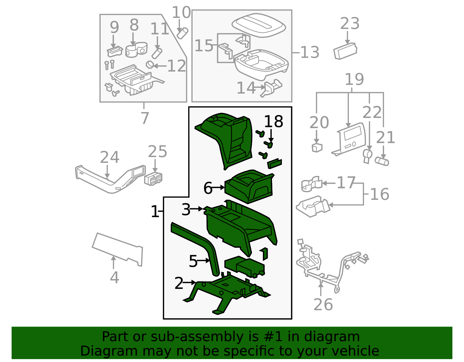 Center Console - Restore OEM Interior Design 25979637 | AutoNation Parts