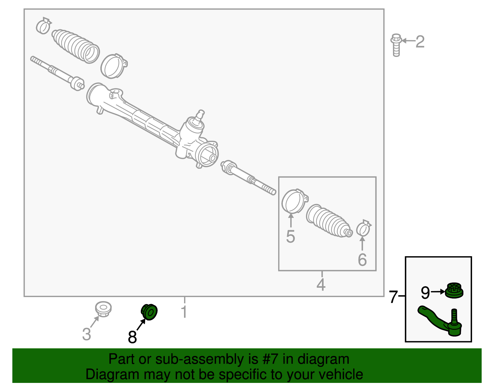 2008-2019 Toyota Outer Tie Rod 45046-59115 | OEM Parts Quick