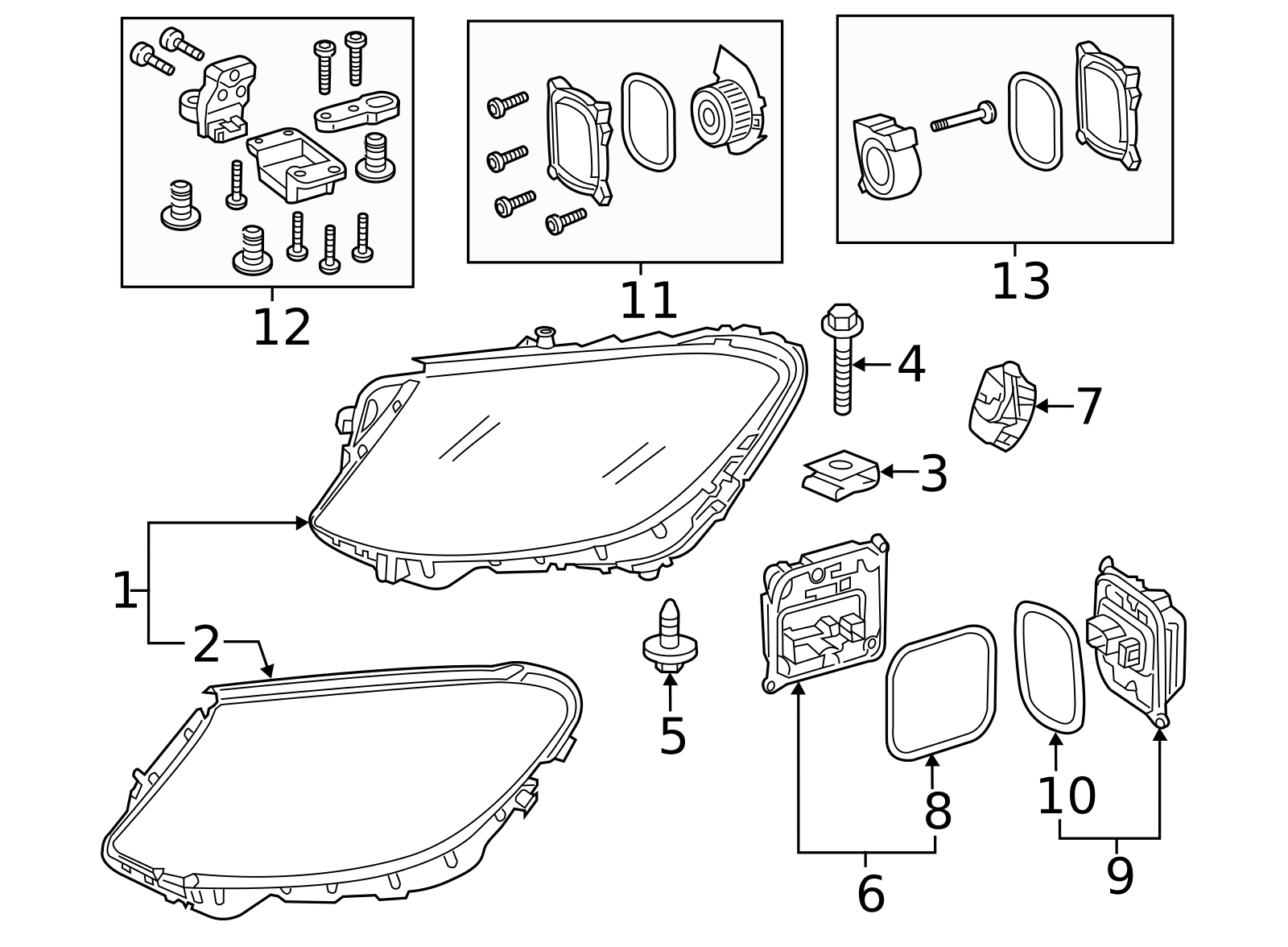 1994-2021 Mercedes-Benz | Lamp Unit | 222-906-80-03-64 | MB Dealer Parts