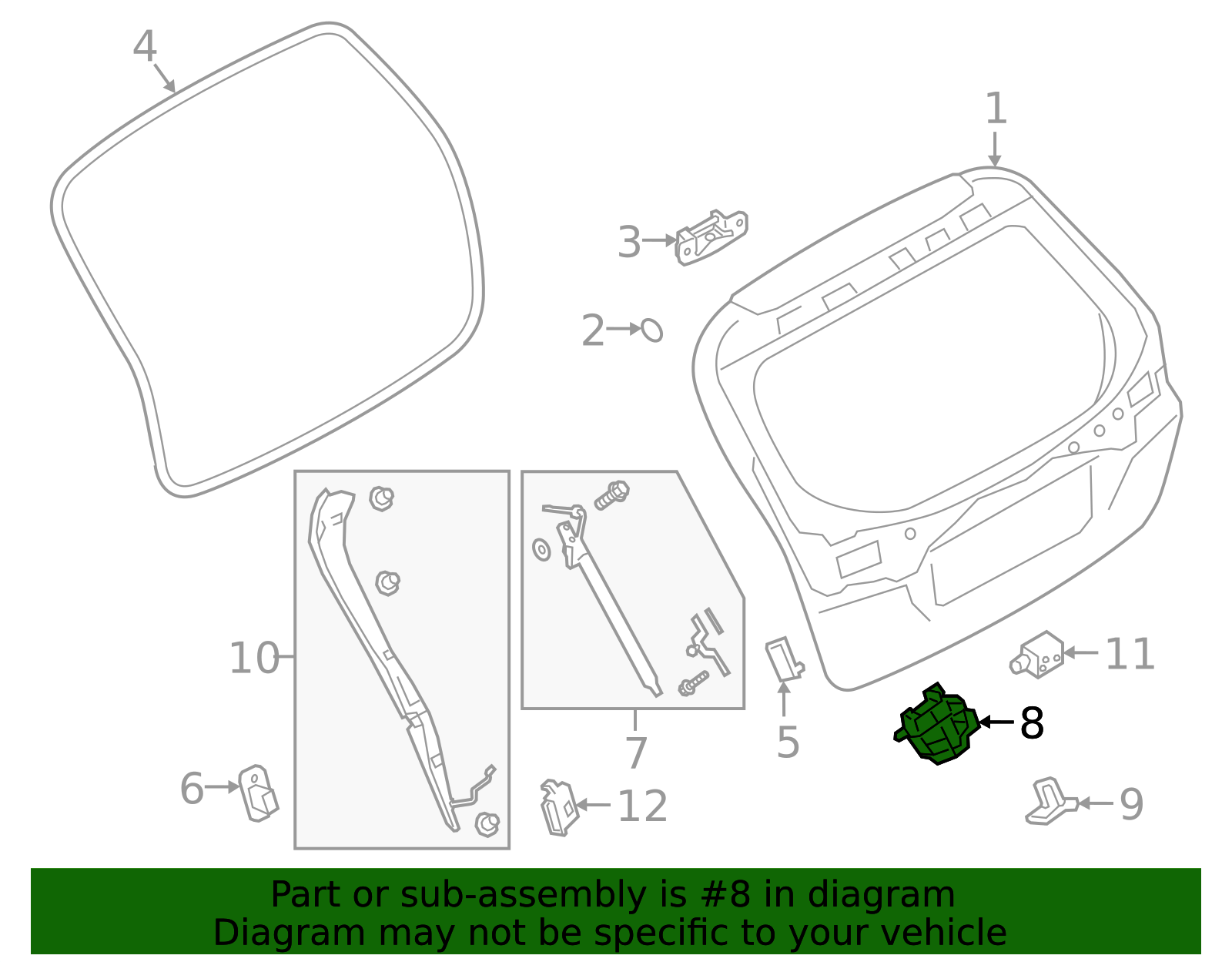 63032AN10B - High-Quality Liftgate Latch for 2020-2025 Subaru Outback ...