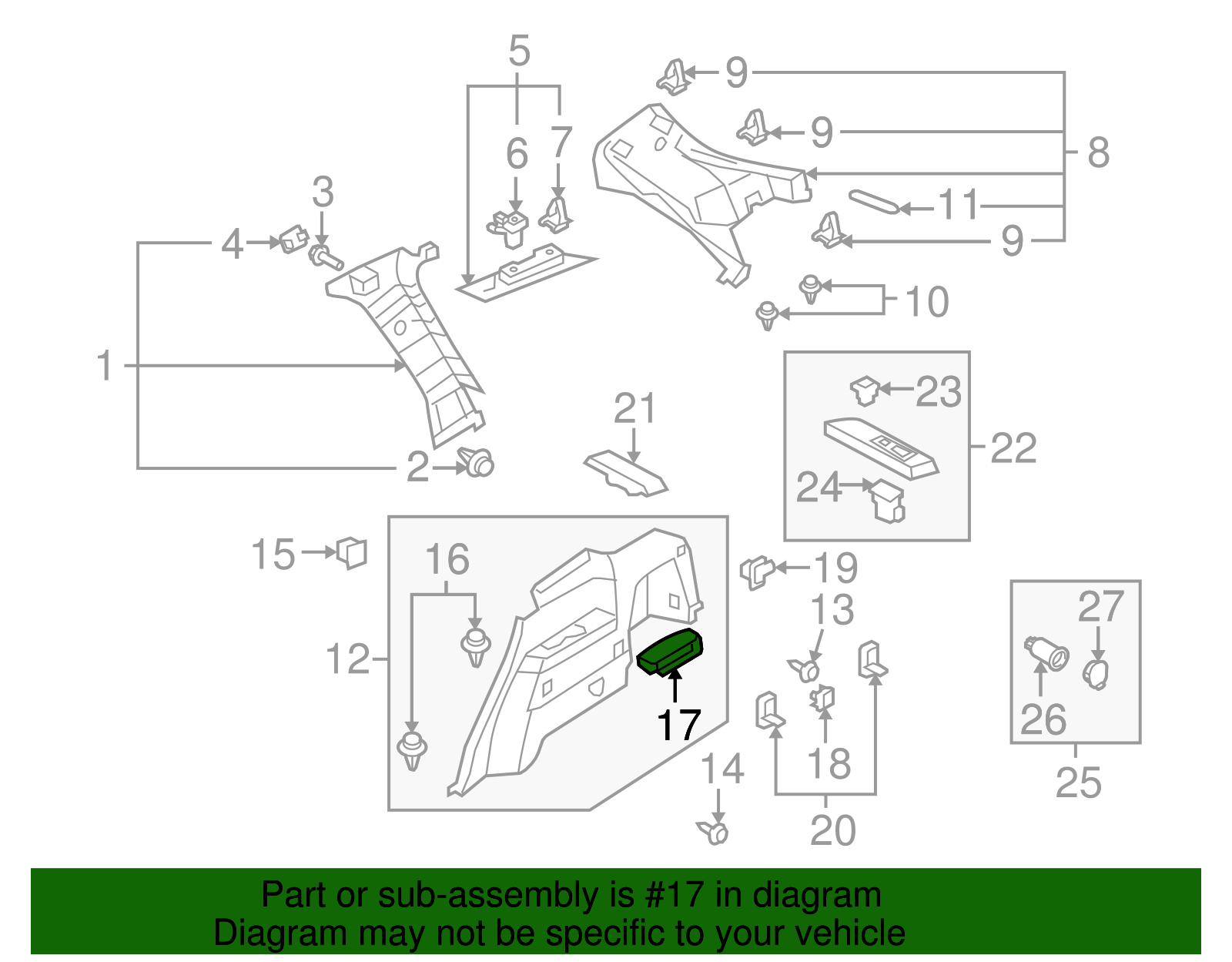 2007-2015 Mazda OEM NEW 2007-2015 Mazda 5 CX-9 Trunk Side Trim Retainer ...