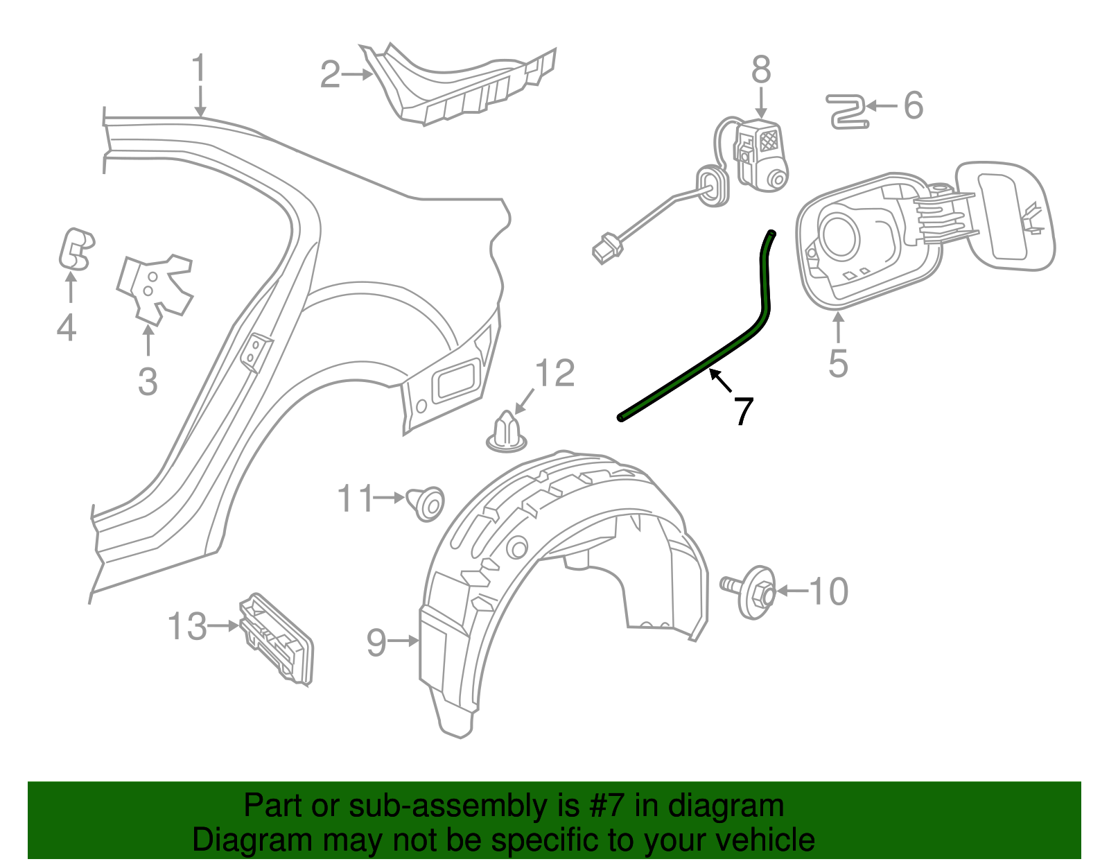 3D0-809-937-B - Drain Hose 2004-2019 Volkswagen | Wolfsburg Parts Direct