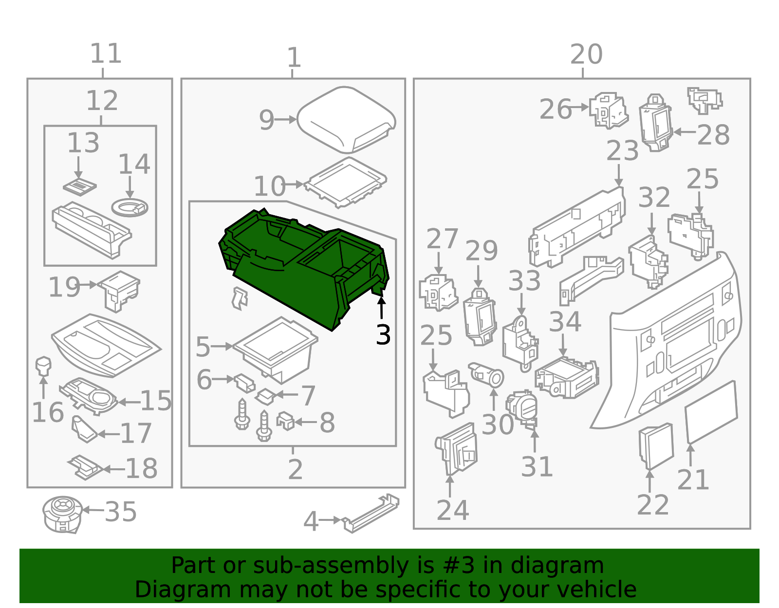 969481LA1C - Infiniti Console Panel 2023-2024 INFINITI QX80 ...