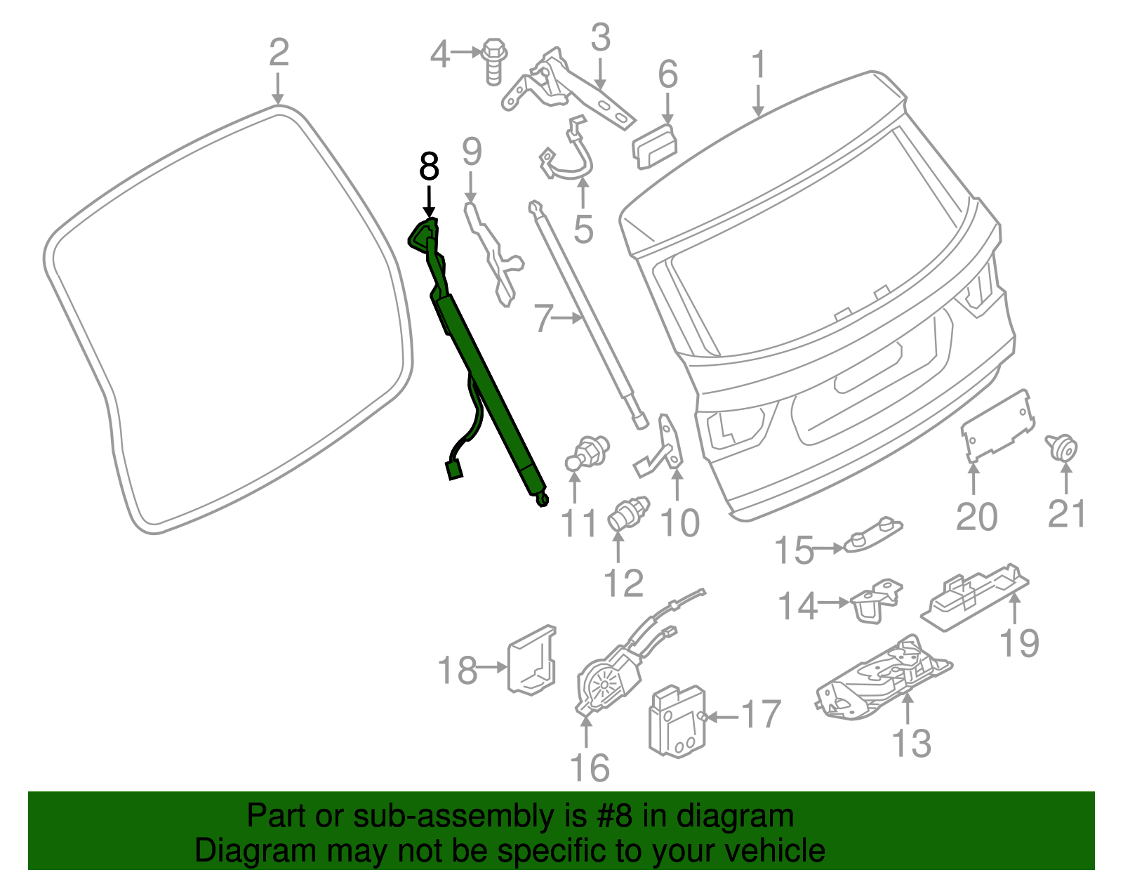 51-24-7-232-003 - 2011-2015 BMW X3 - Lift Cylinder | BMWPartsHub