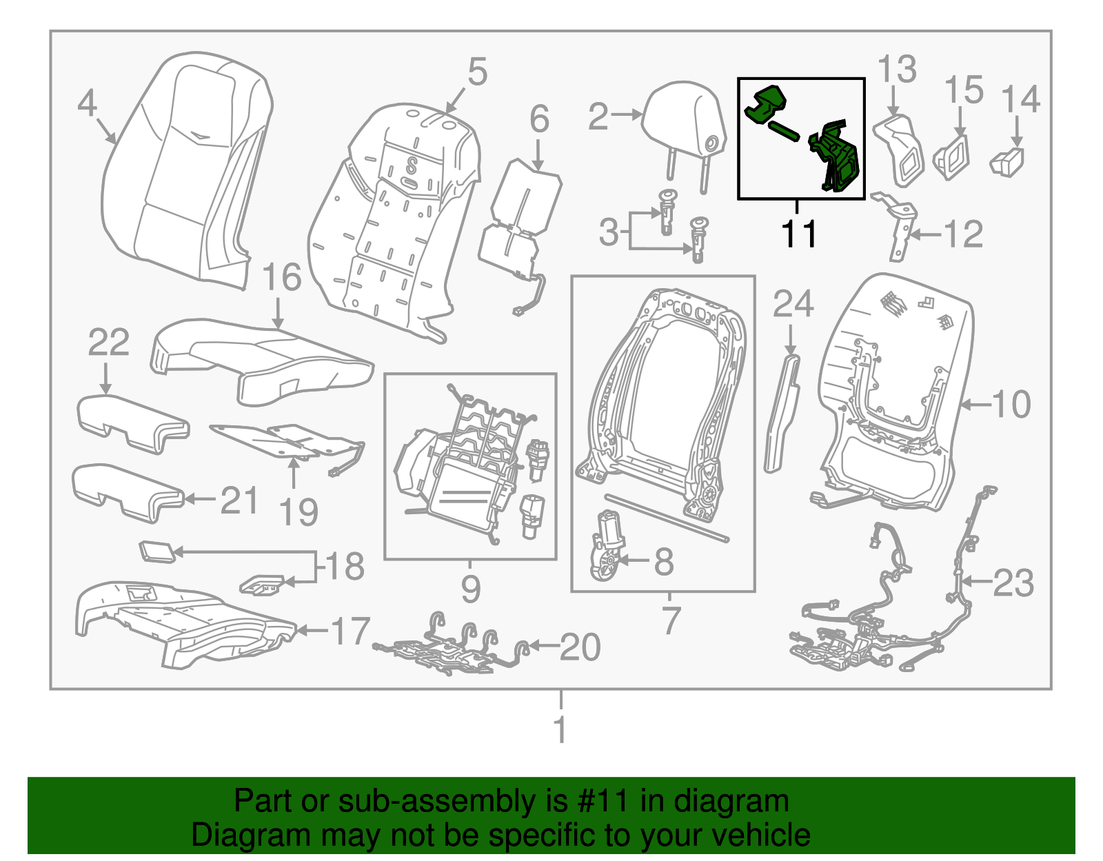 2015-2019 Cadillac ATS Light Platinum Passenger Seat Easy Entry Handle ...