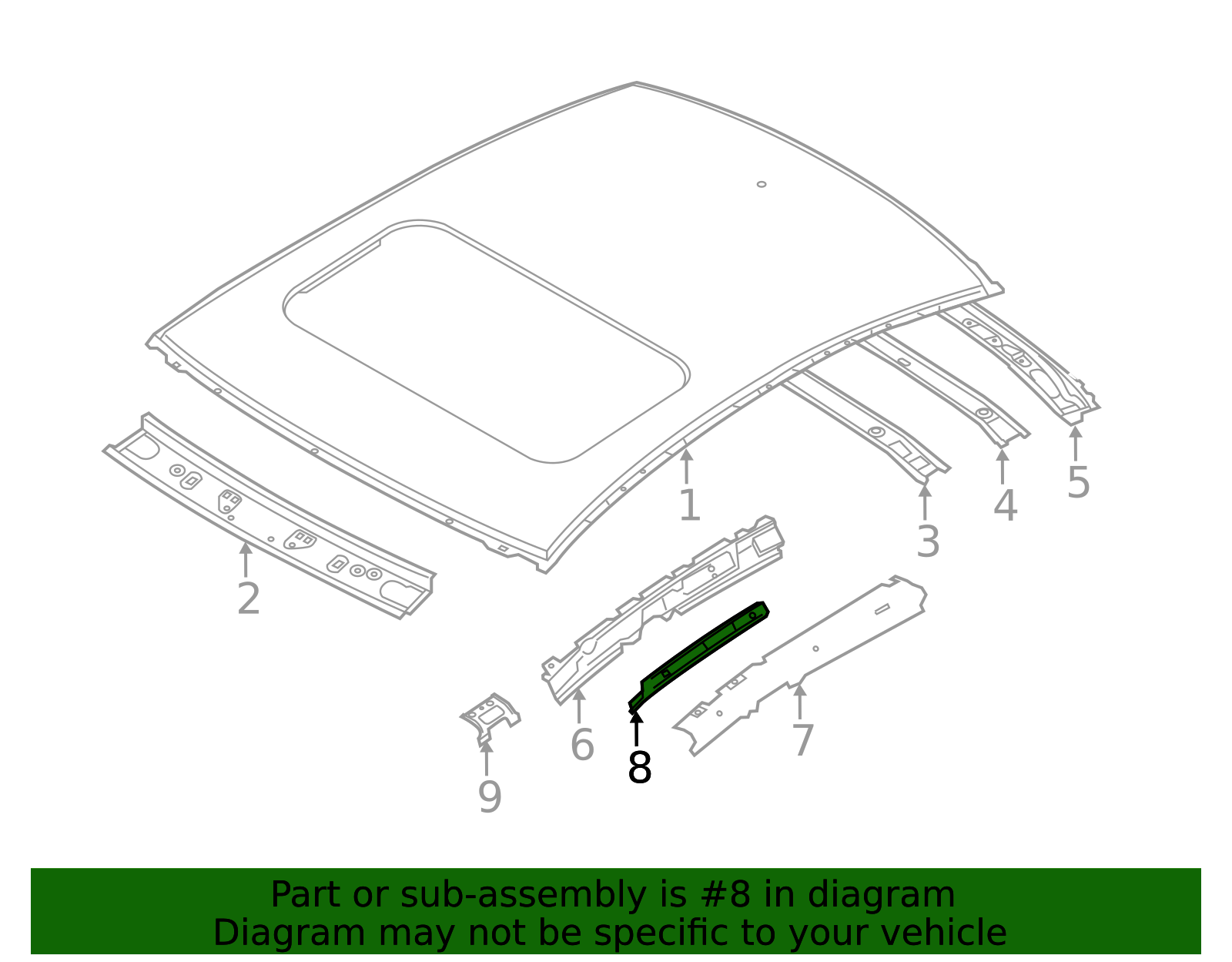 GHP9-70-251 - High-Quality Roof Rail Reinforcement for 2014-2021 Mazda ...