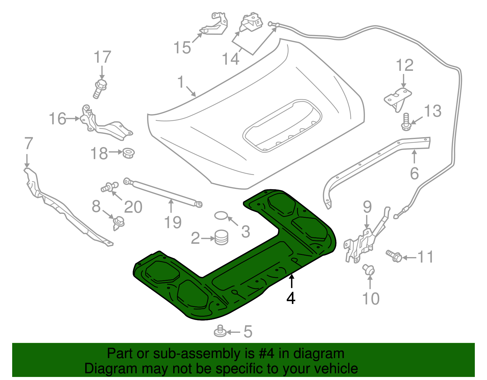 2015-2021 Subaru Insulator 90815VA000 | Subaru Parts Store