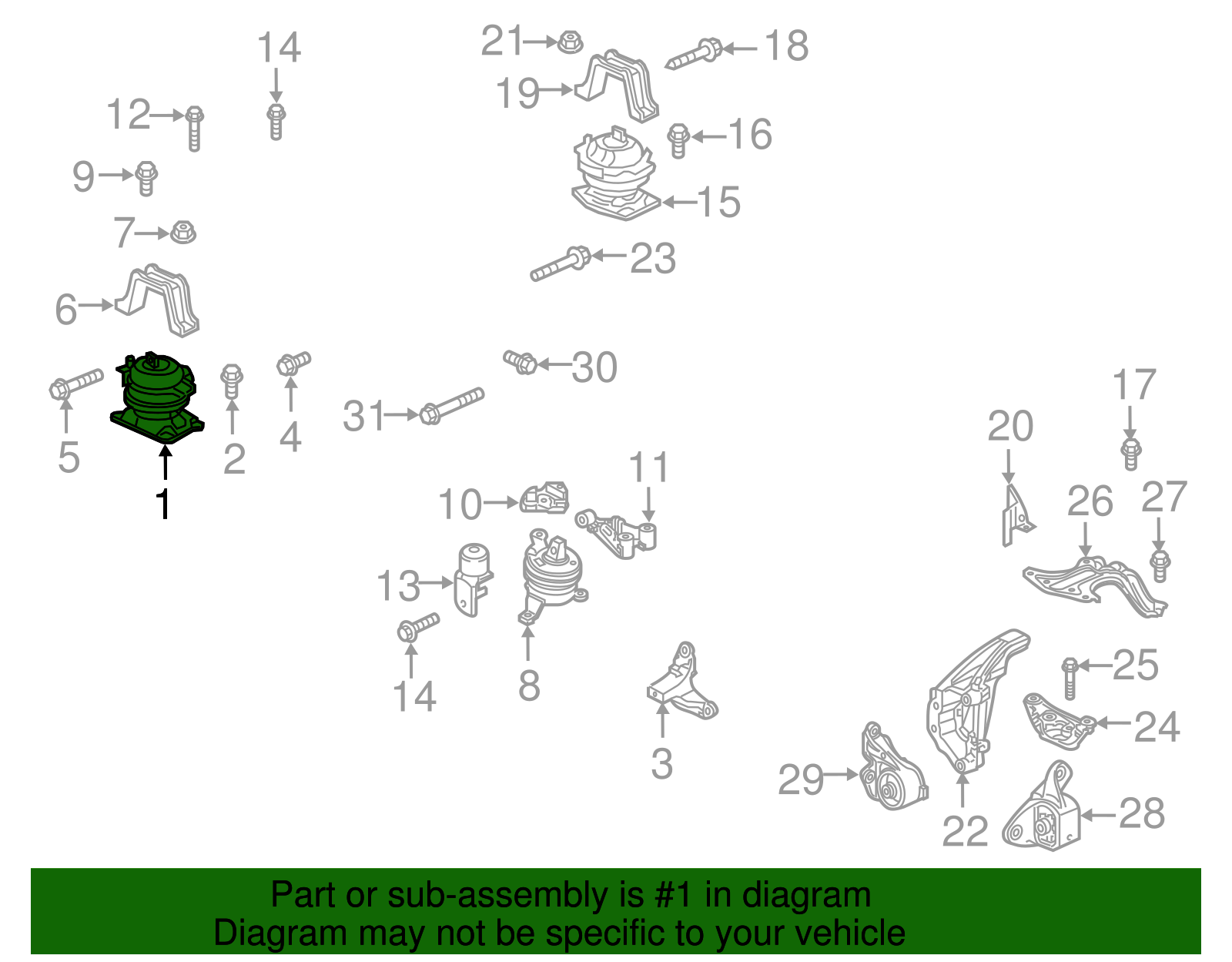 50830-THR-A02 - Front Mount 2018-2024 Honda Odyssey | Honda Parts Online