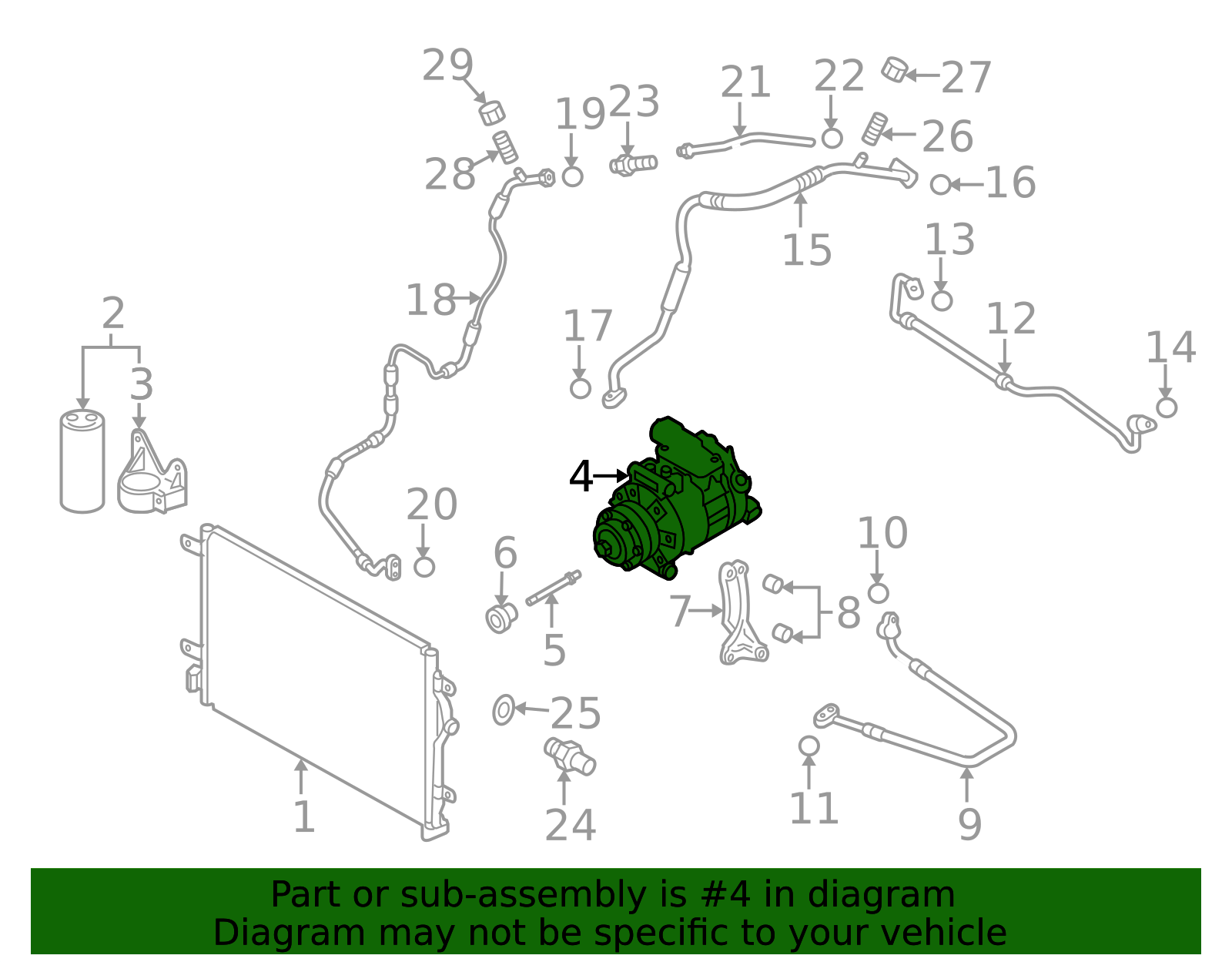 4F0-260-805-AH - A/C Compressor 2004-2011 Audi | Audi OEM Parts