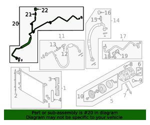 A/C Refrigerant Pipe - OEM Flow & Seal Line | AutoNation Parts