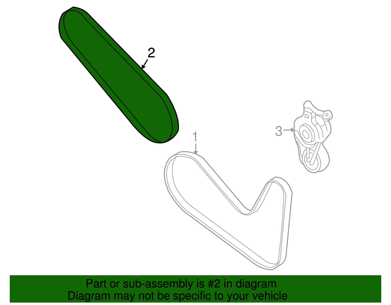BT4Z-8620-C - Water Pump Belt 2008-2019 Ford | Big 3 Auto Parts