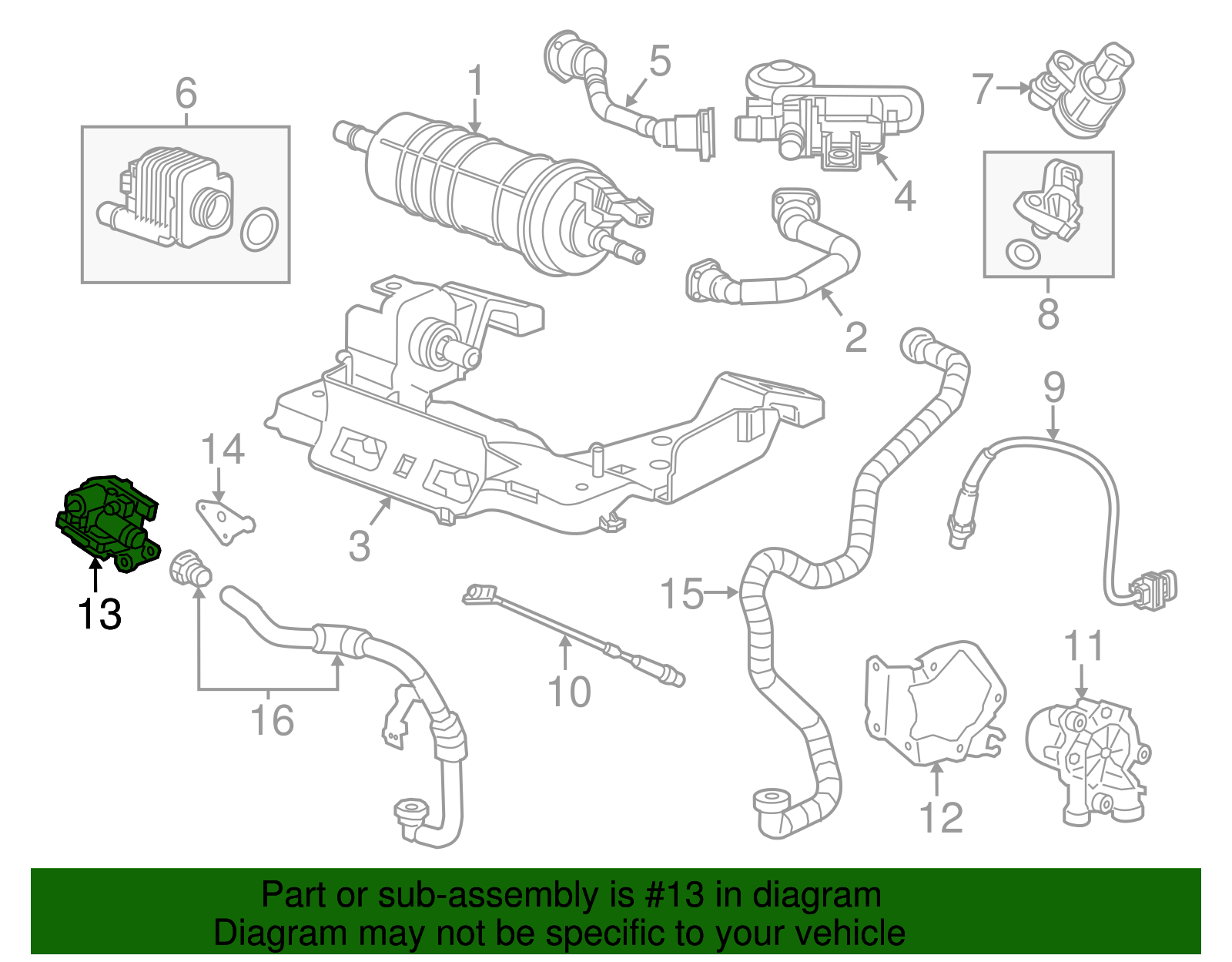 2012-2015 GM Secondary Air Injection Check Valve 55581479 GM ...