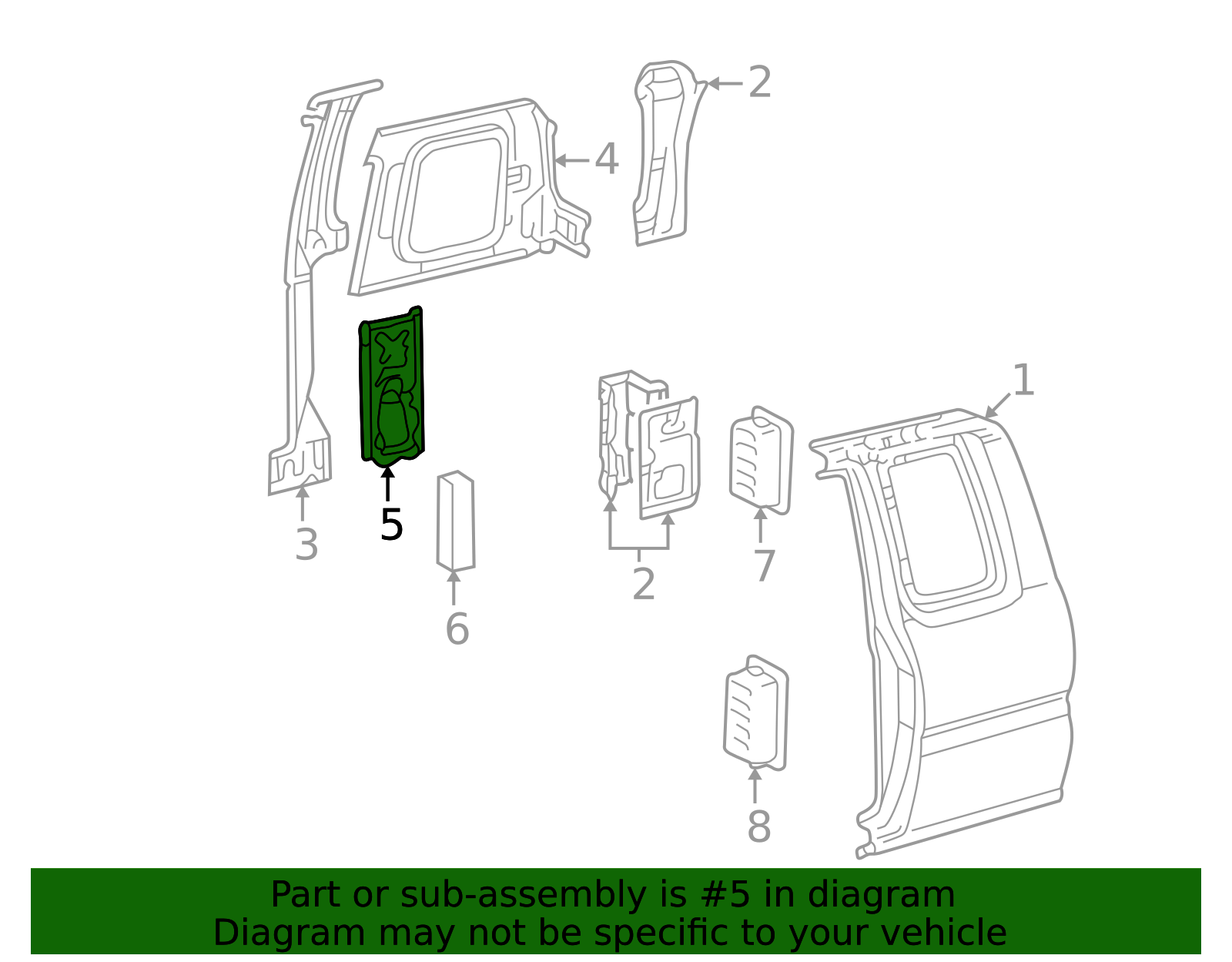1998-2004 Toyota Tacoma Inner Panel 61617-04012 | MotorMotor