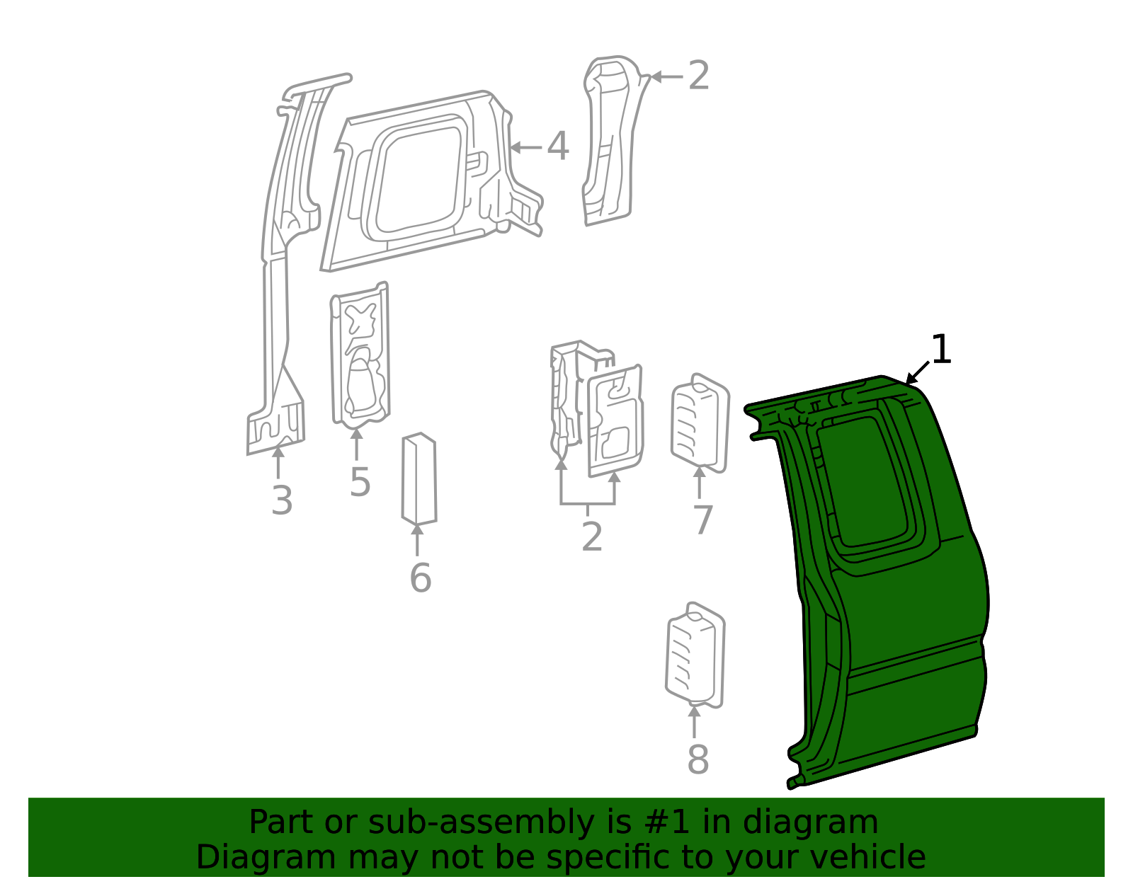 Genuine Official Toyota Side Panel part# 61612-04011 for 1995-2004 ...