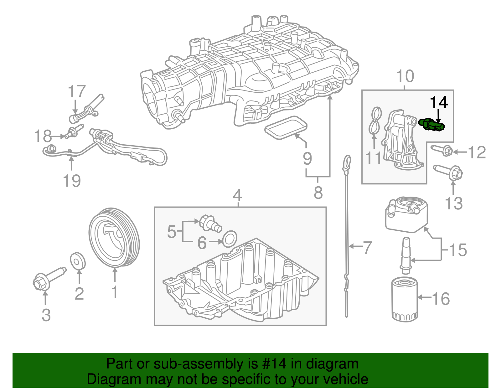 Genuine OEM Ford Part - Engine Oil Pressure Switch HC3Z-9278-A ...