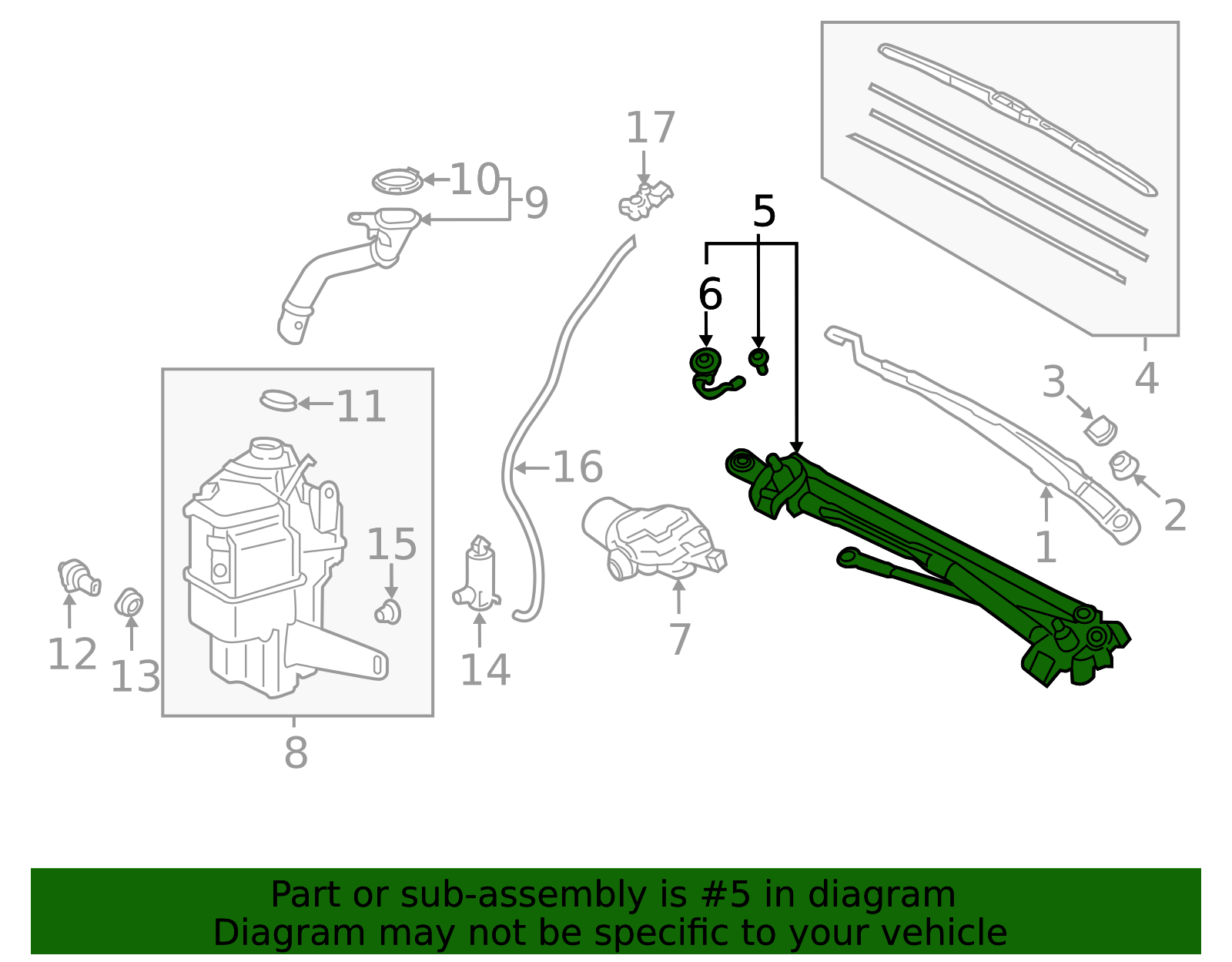 2018-2022 Toyota Wiper Linkage 85150-06200 | OEM Parts Online