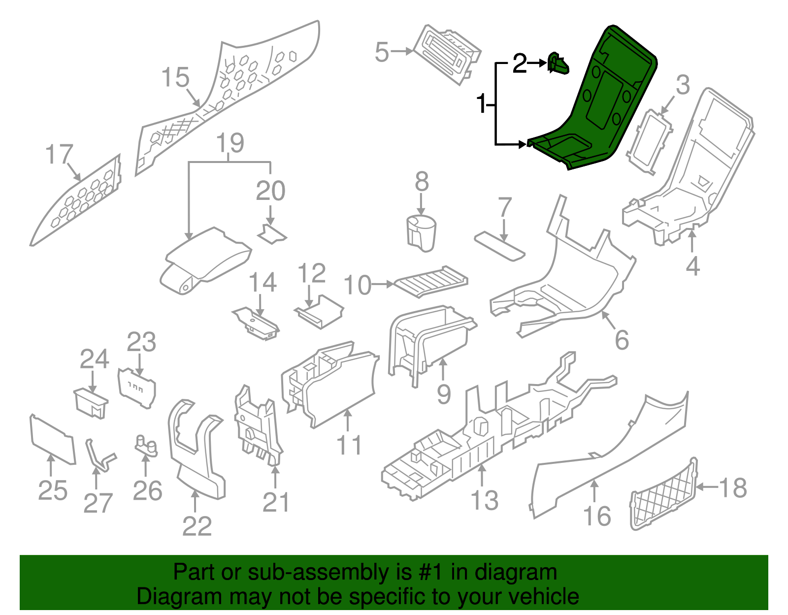 9210158 - Decor Panel Kit Center Console And Dashboard - 2015-2018 ...