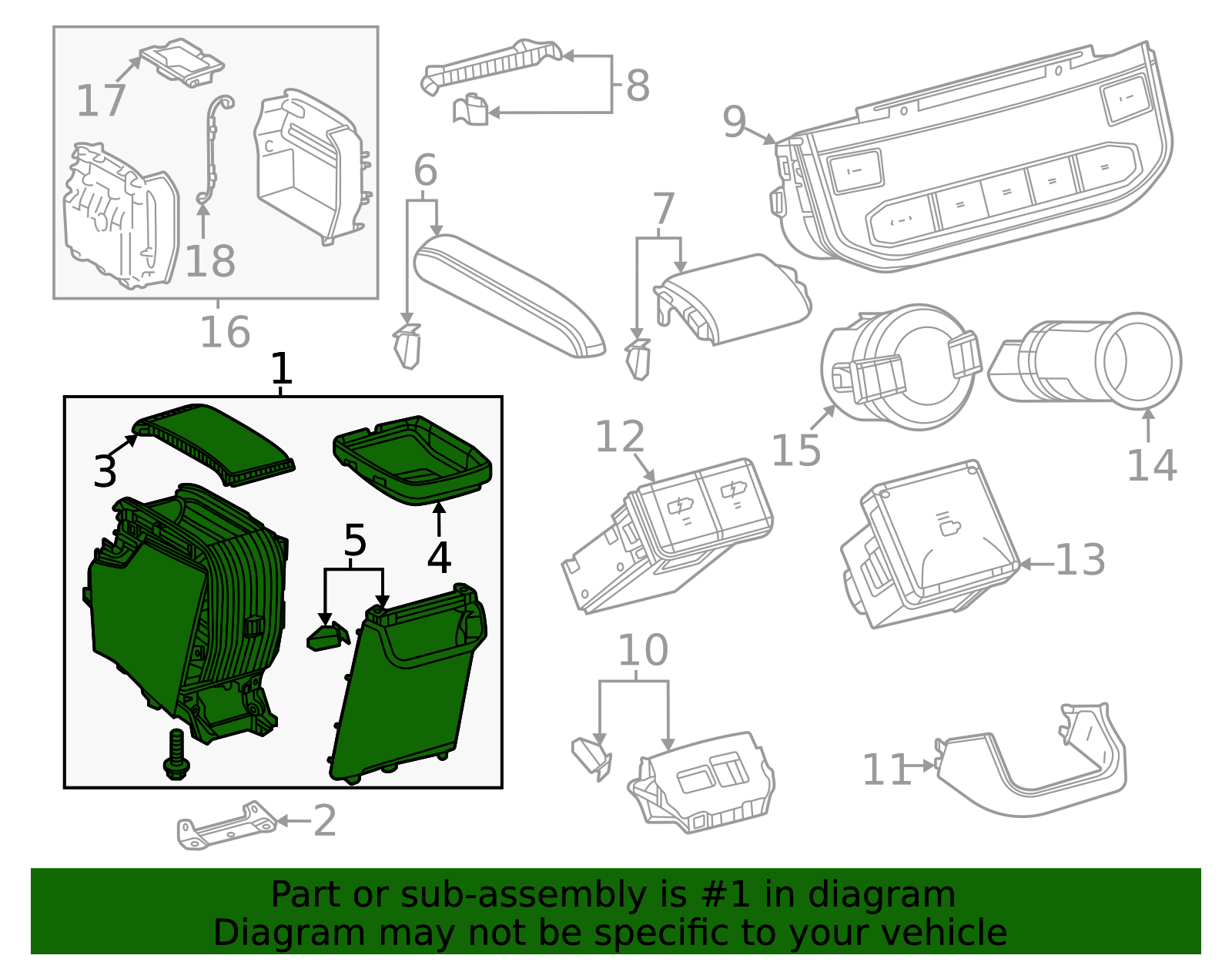2024 Toyota Highlander Console Body 58810-0E760-C0 | Toyota Parts Center