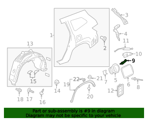 2016-2025 Honda 2016-2025 Honda - Grommet Fuel Cap 74490-TG7-A01 ...