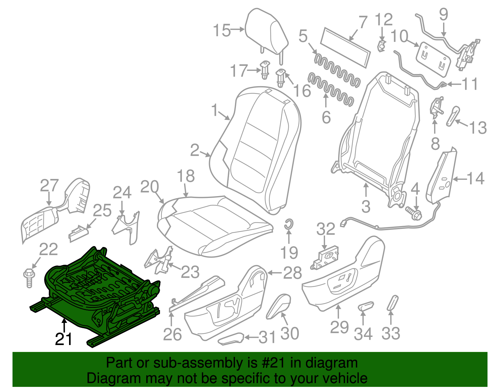 KD45-88-H50B - Seat Frame - 2016 Mazda CX-5 | Mazda OEM Parts Outlet