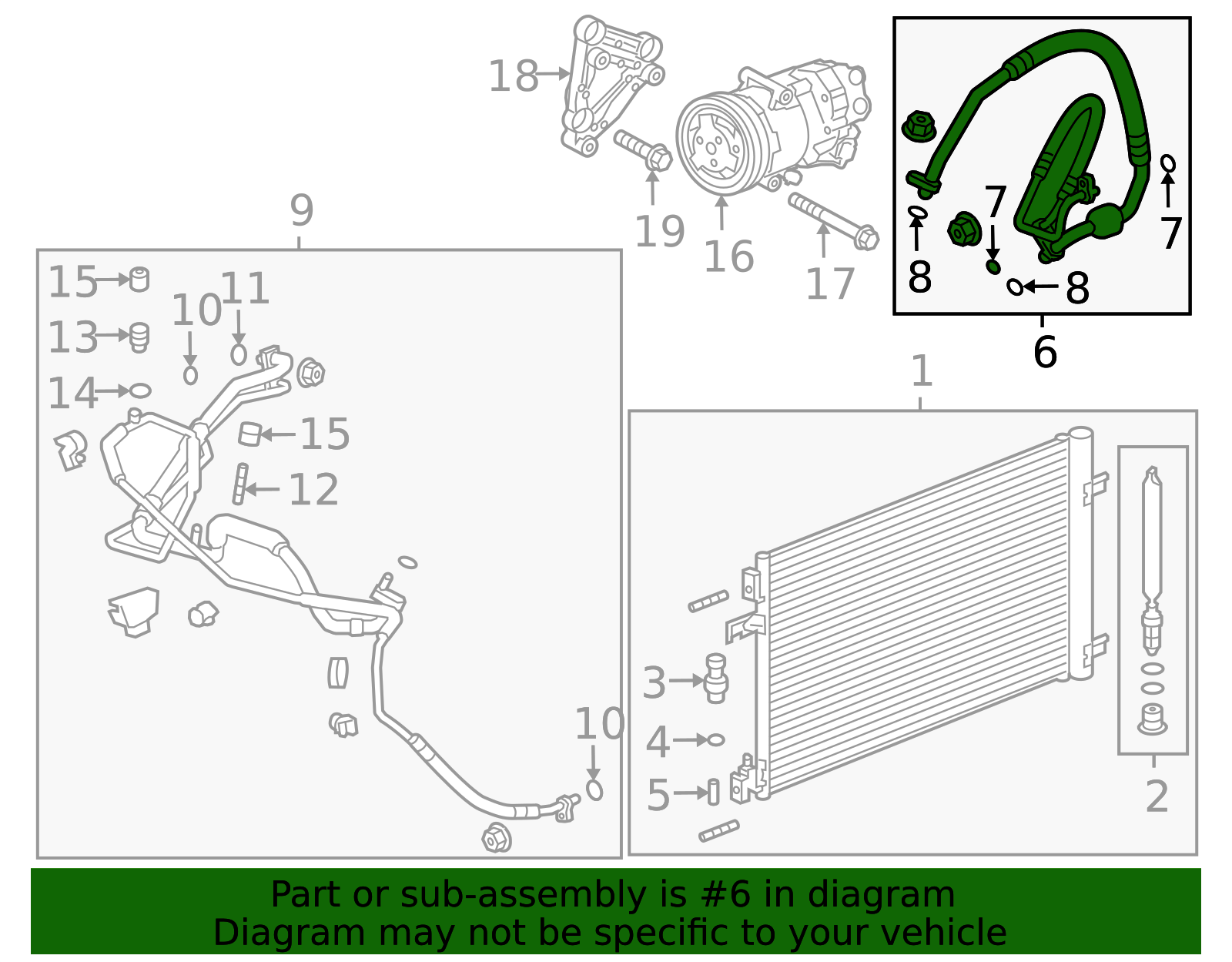 95319206 - Air Conditioning Compressor Hose GM Parts Center