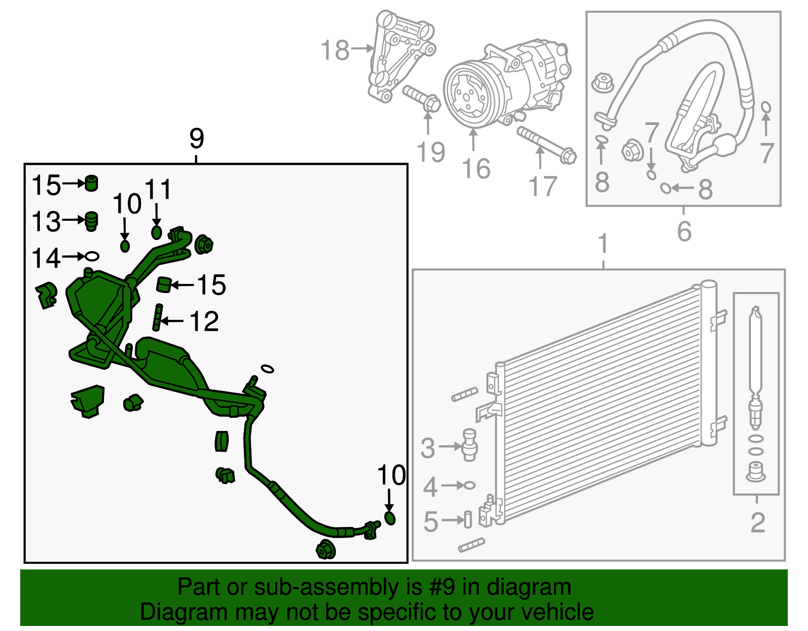 2011-2017 GM Air Conditioning Refrigerant Liquid Hose 23375758 | Auto ...